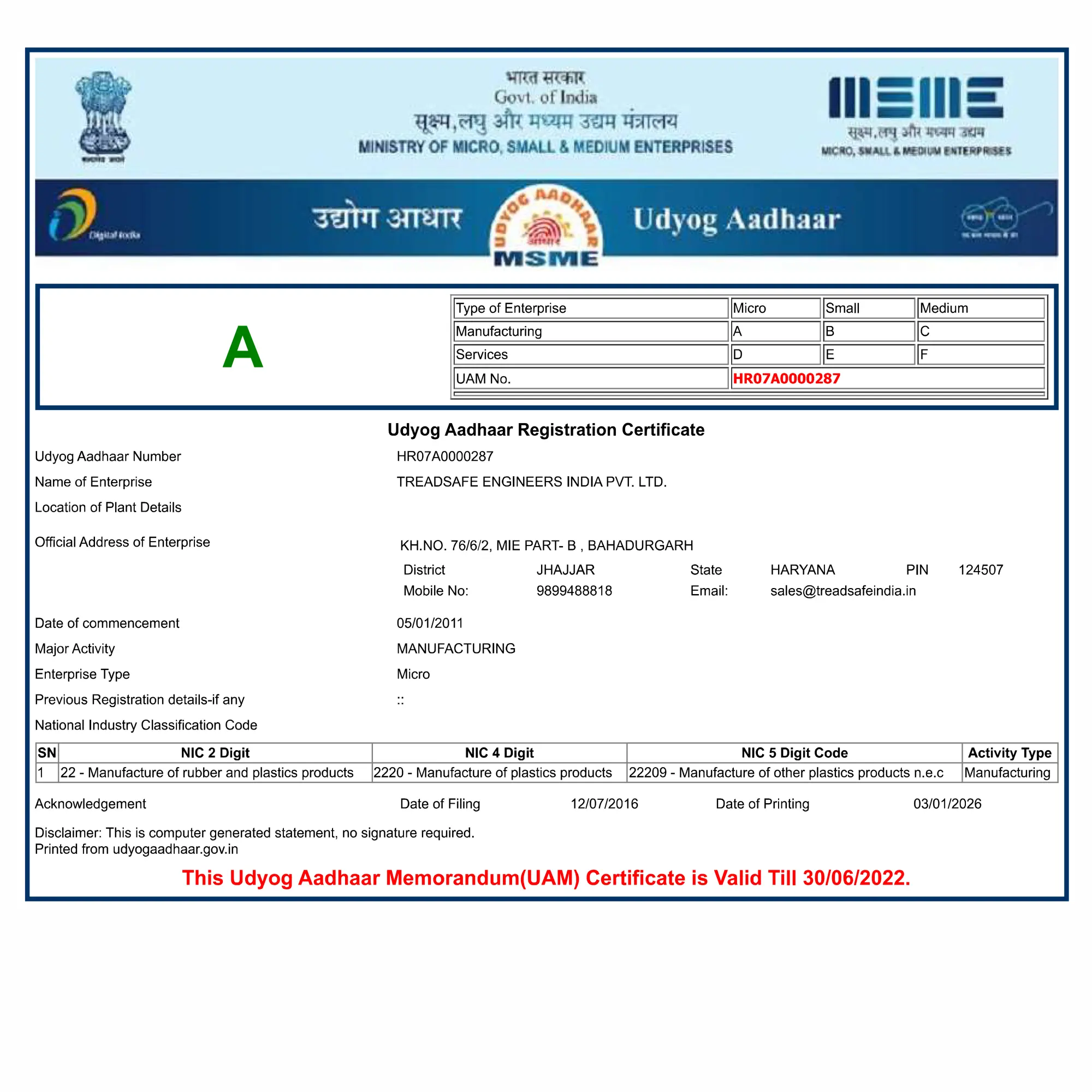 Certificates - Treadsafe Steel